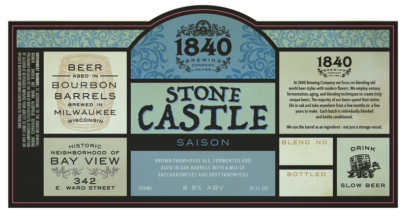 Photo of 1840 Stone Castle beer Label