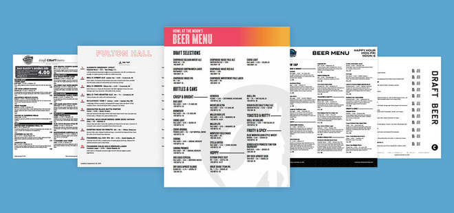 10 best beer menu template designs for bars & restaurants