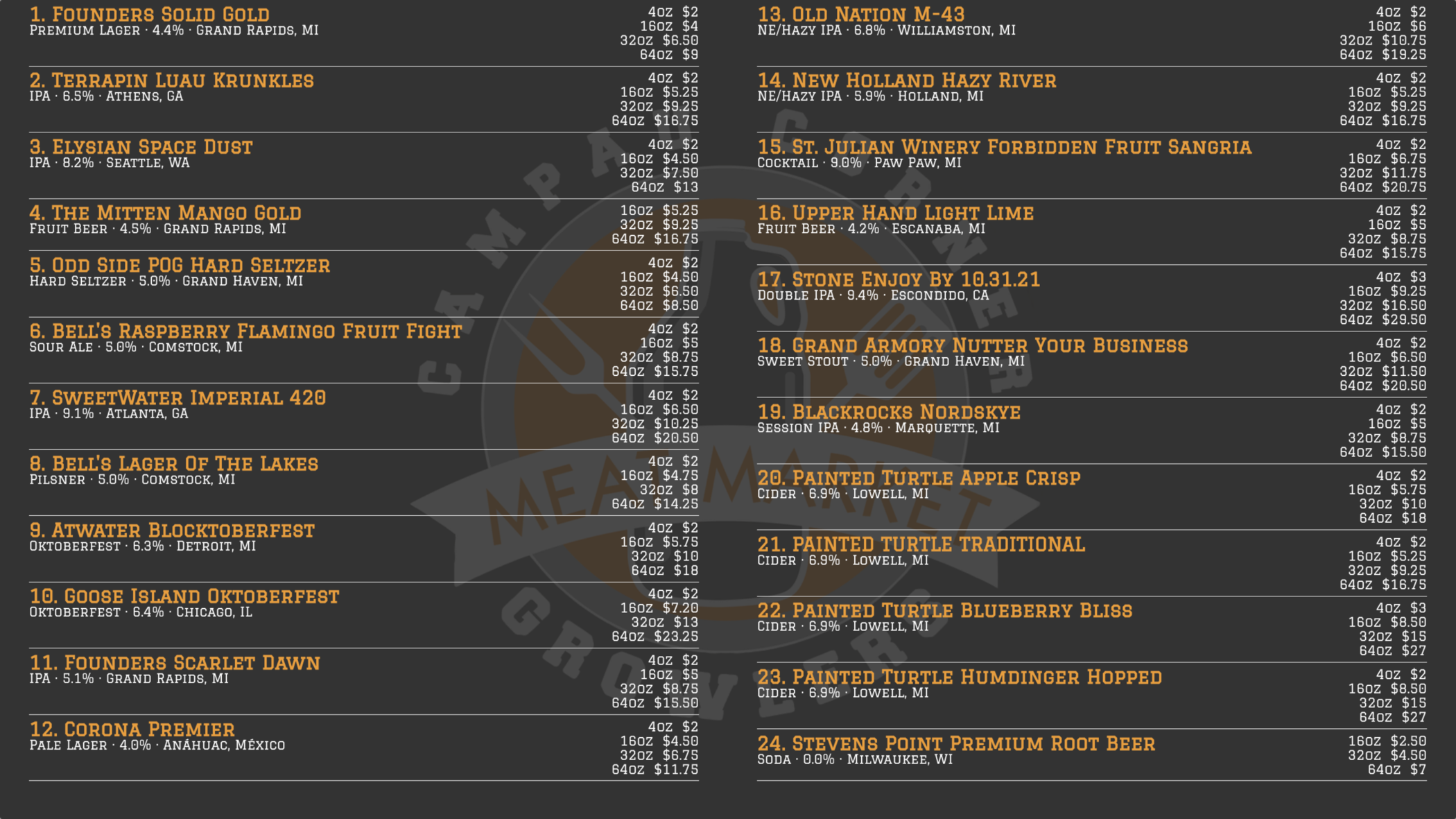 Create a print beer menu with one click