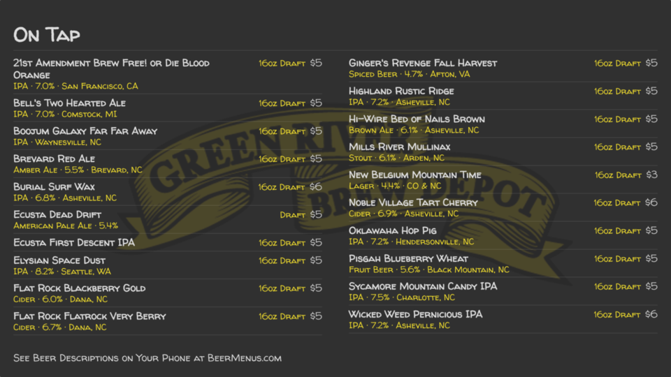 10 best beer menu board designs