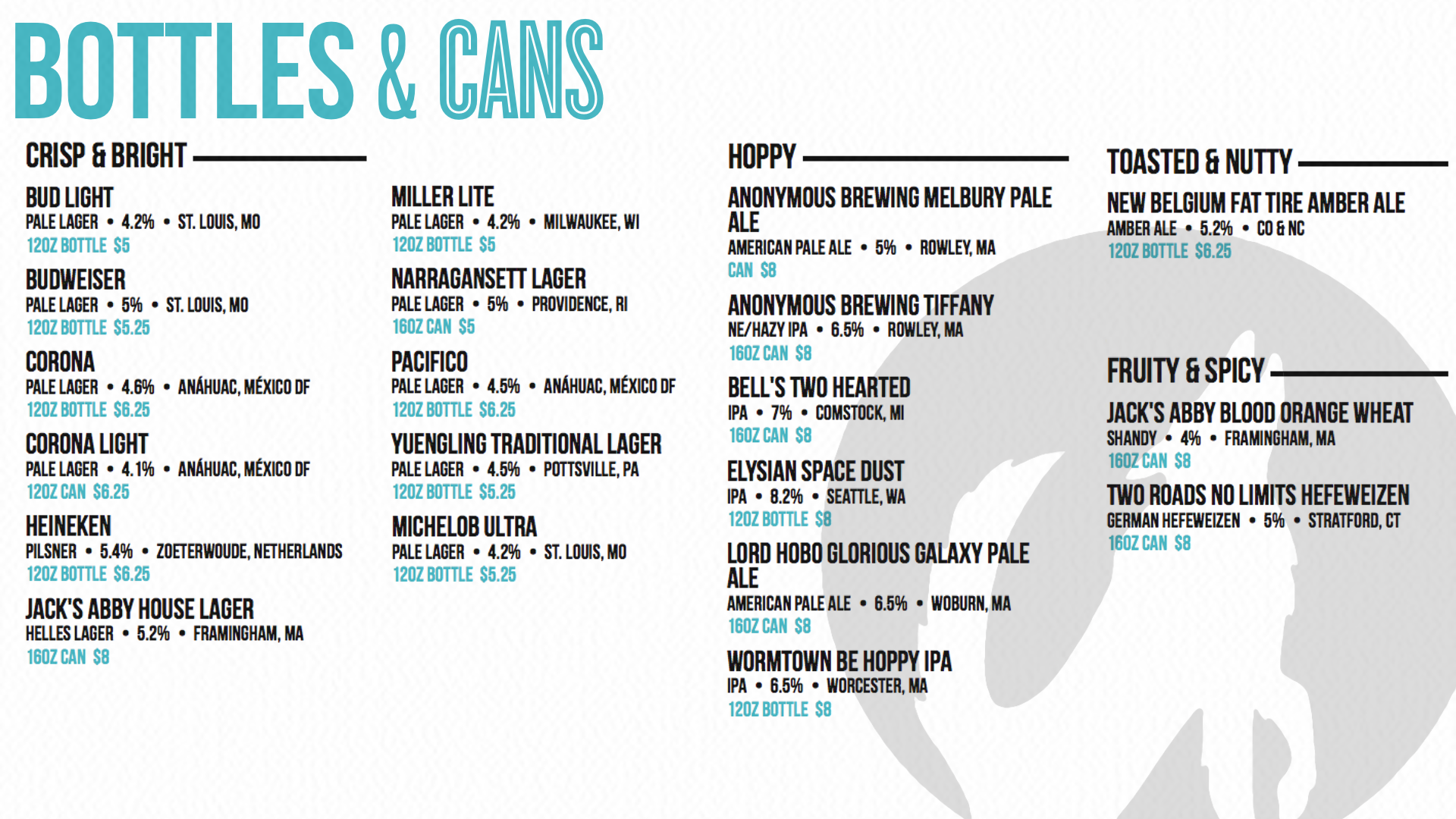 Create a digital beer menu with one click