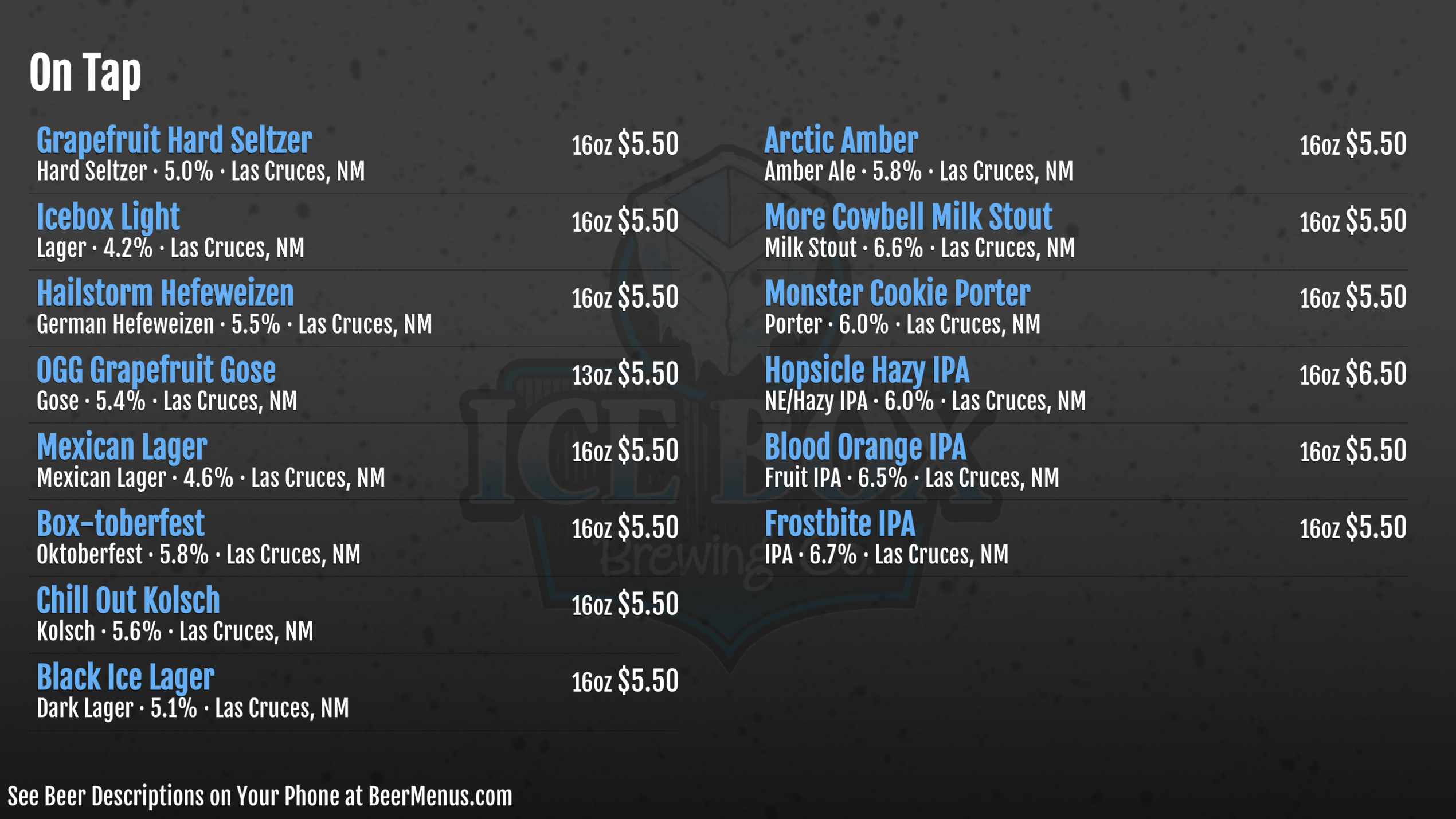 Create a digital beer menu with one click