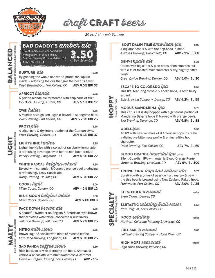 Create a print beer menu with one click