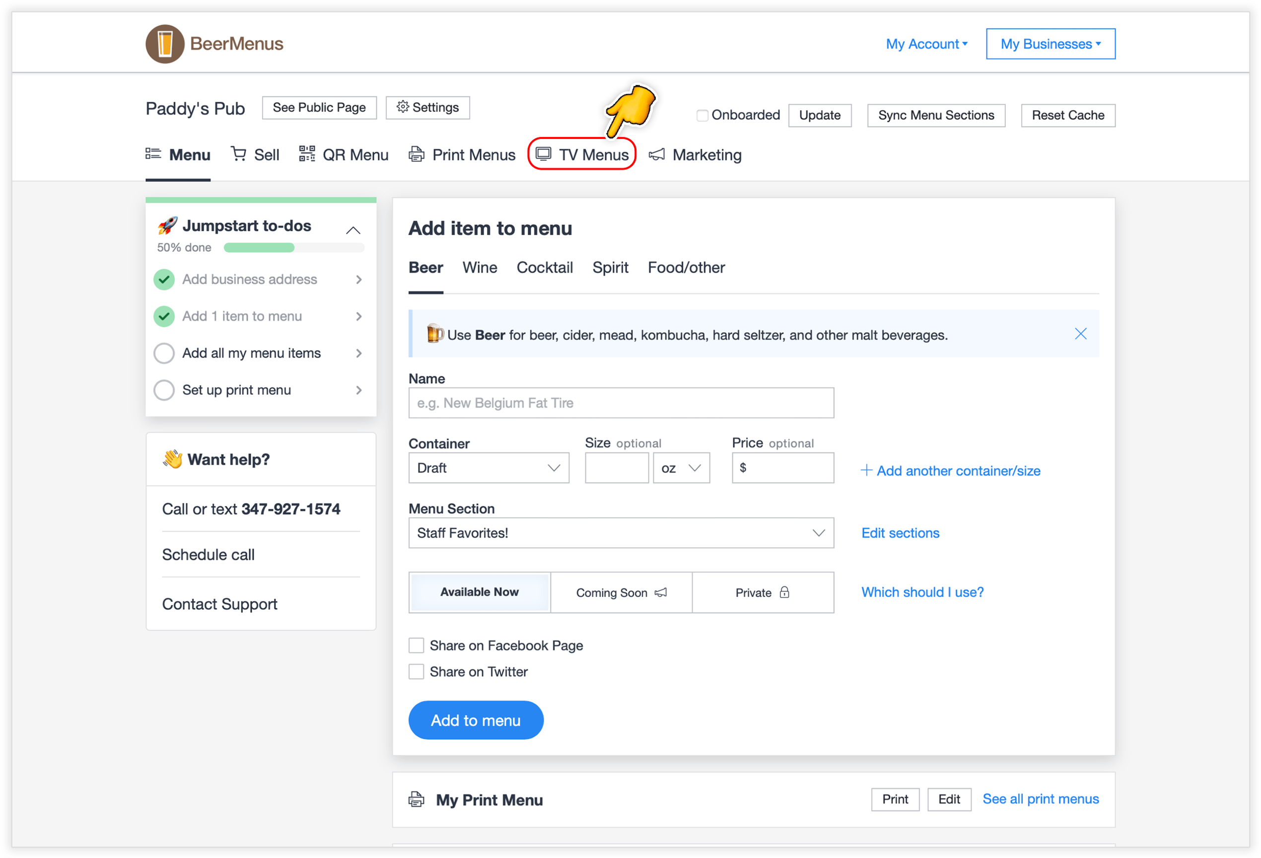 Create a digital beer menu with one click