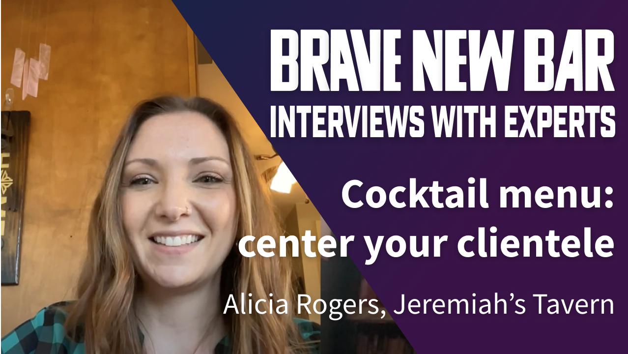 Center clientele when making cocktail menus