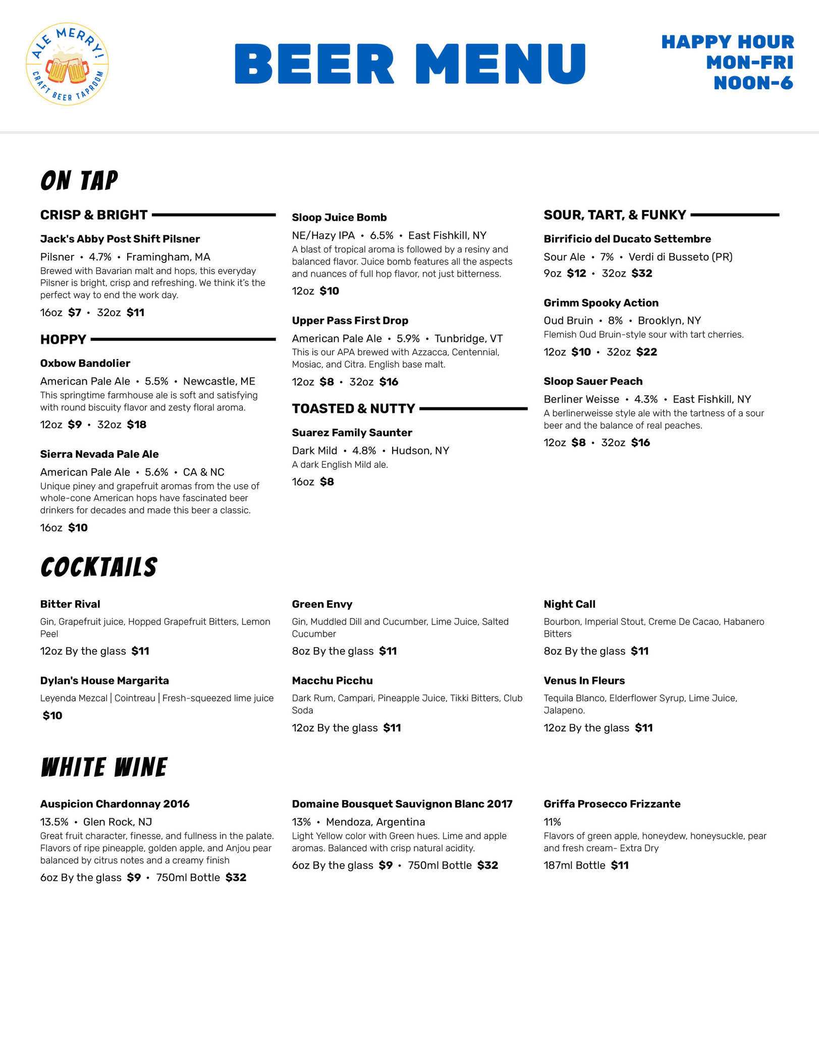 11 beer menu ideas for bars and restaurants